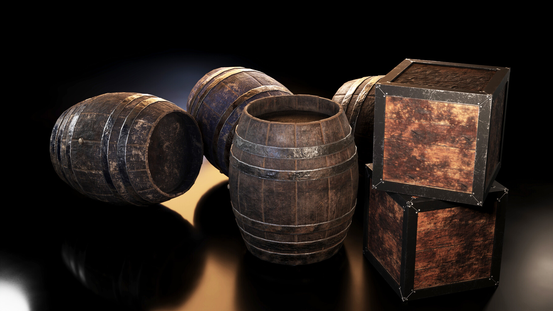 ArtStation - Barrels and Box barrel | Resources