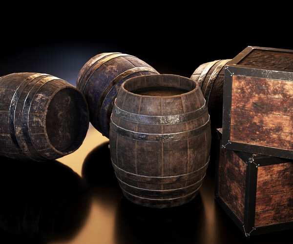 ArtStation - Barrels and Box barrel | Resources