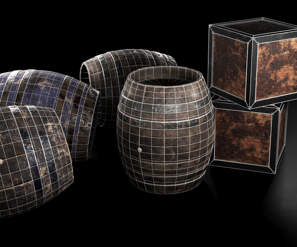 ArtStation - Barrels and Box barrel | Resources