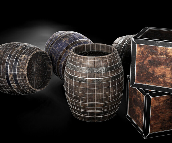 ArtStation - Barrels and Box barrel | Resources