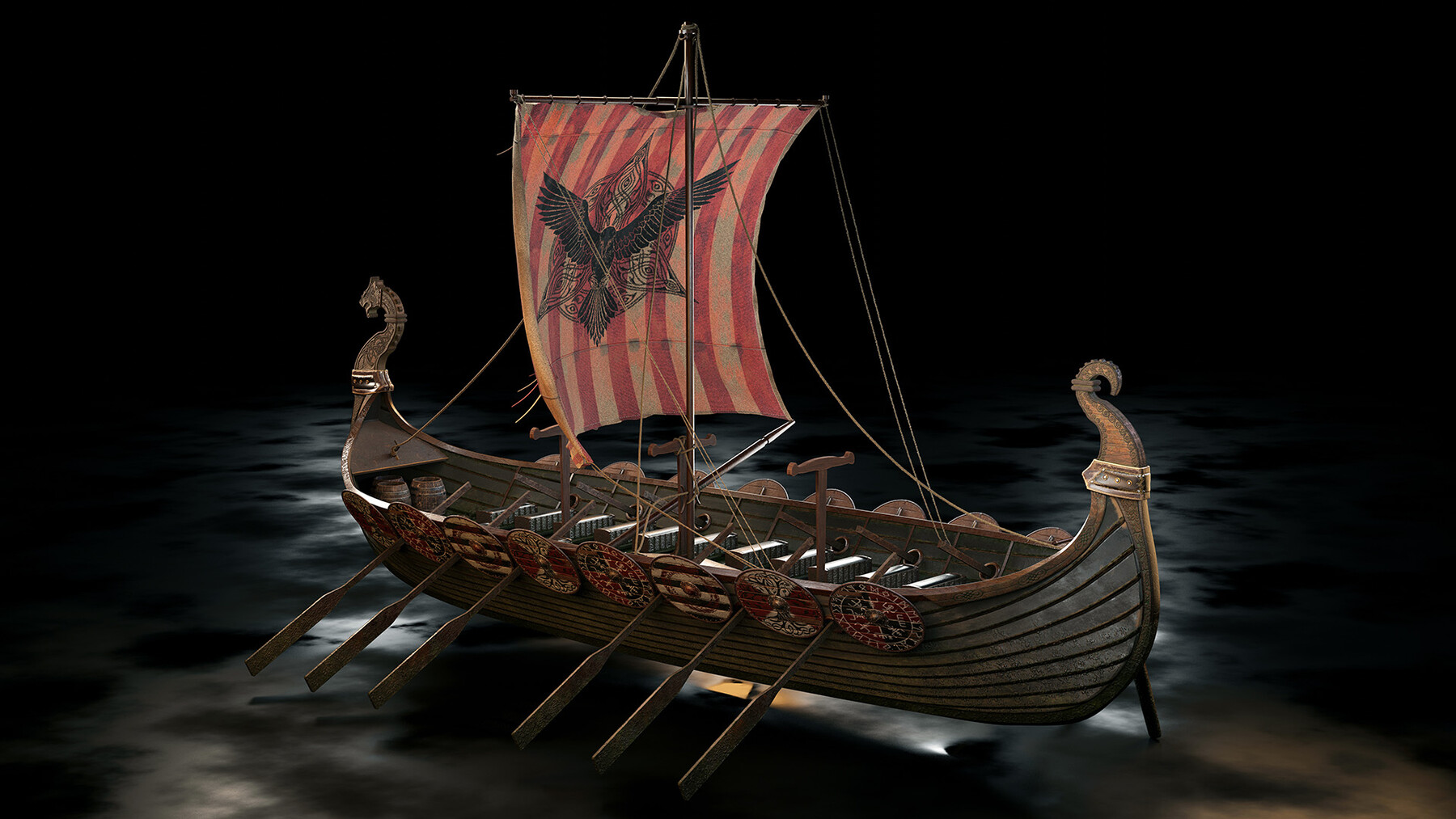 ArtStation - Viking boat - viking ship- longship | Game Assets