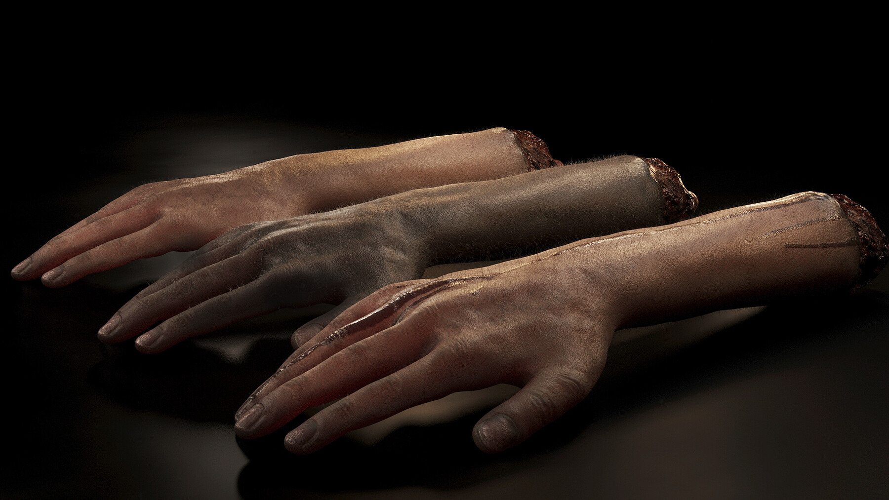 ArtStation - Hand -Arm Severed low poly | Game Assets
