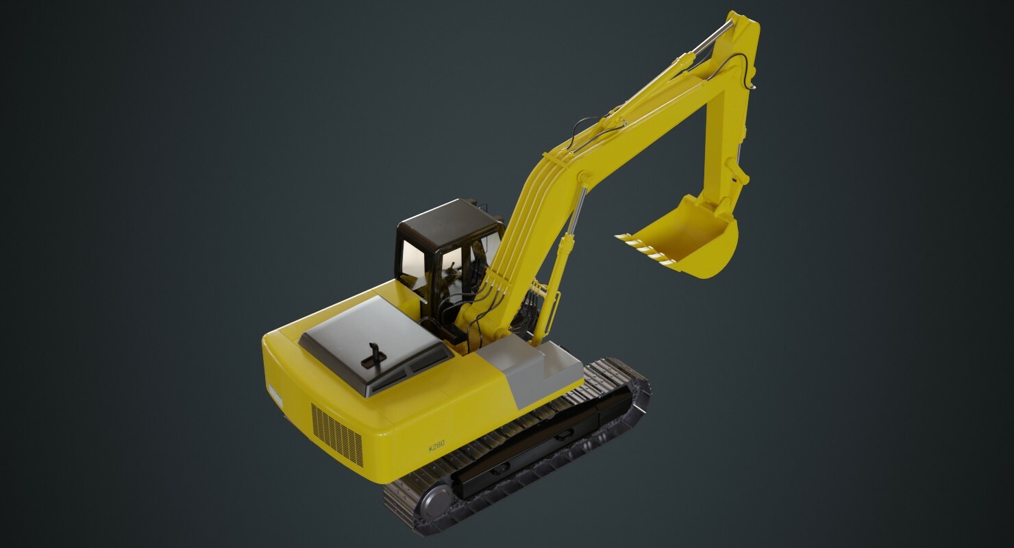 ArtStation - Excavator 1A | Game Assets