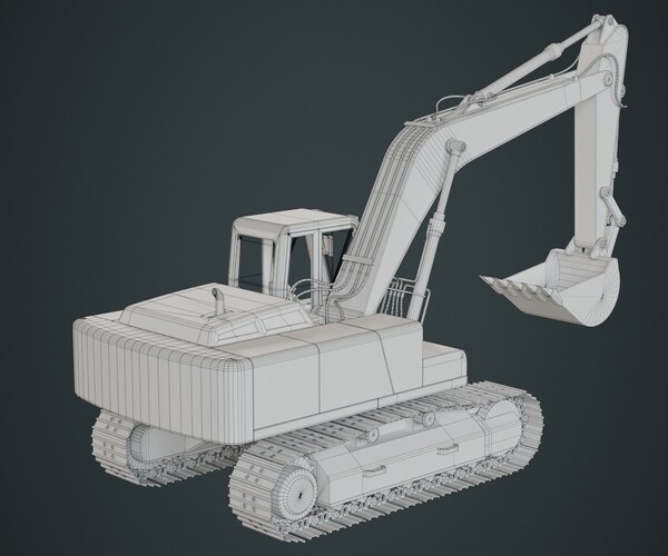 ArtStation - Excavator 1A | Game Assets