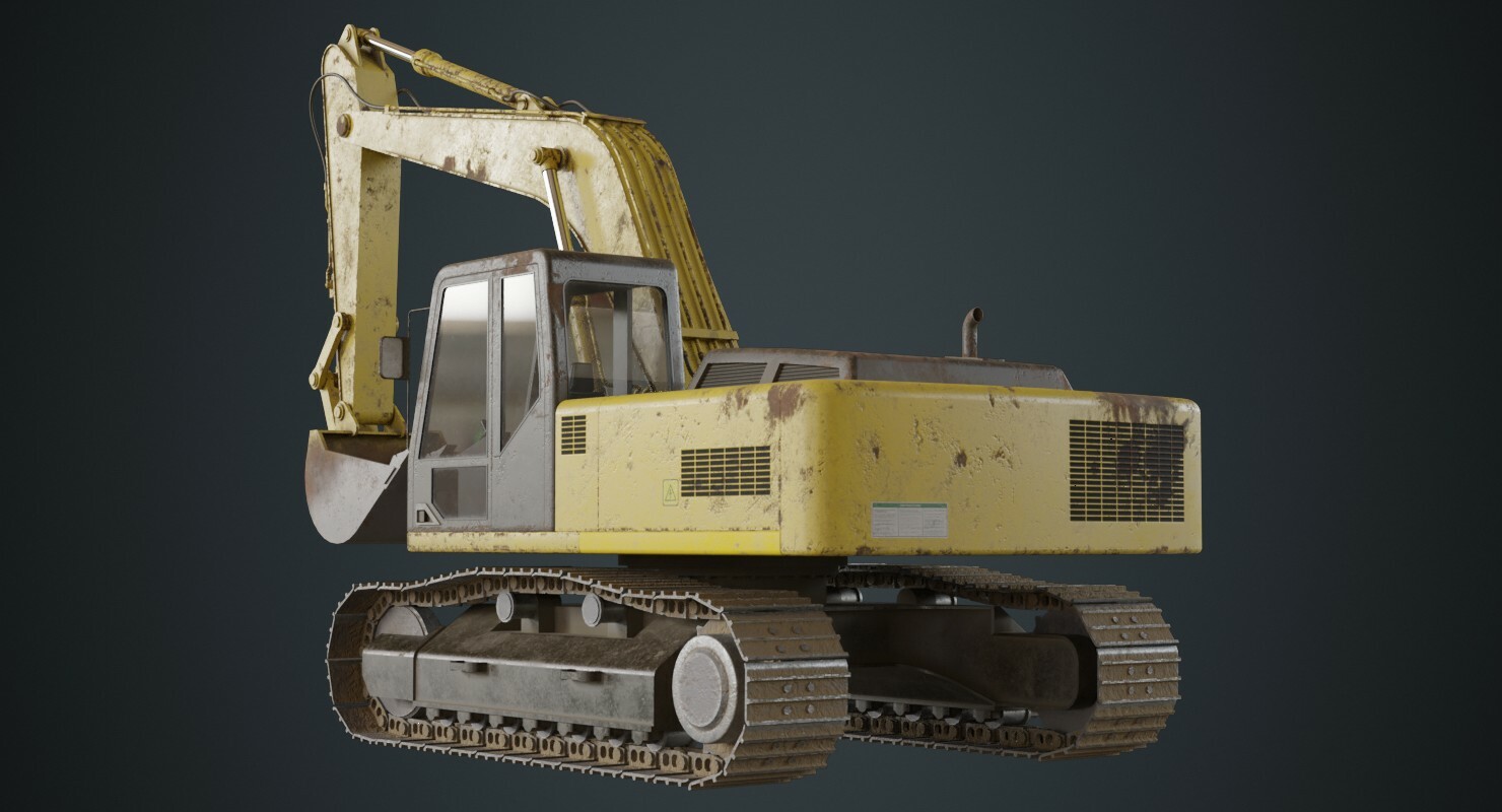 ArtStation - Excavator 1B | Game Assets