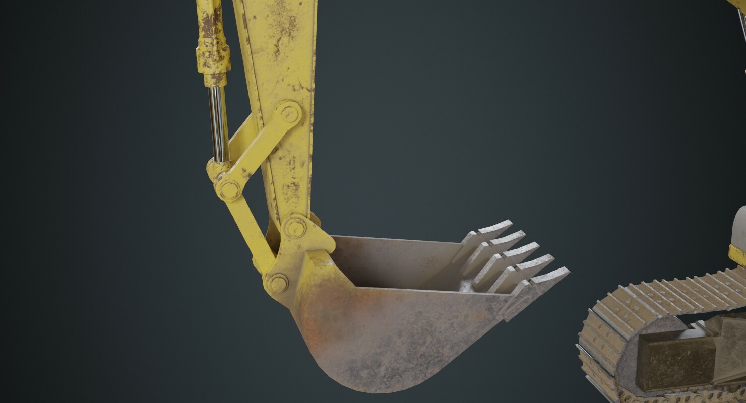 ArtStation - Excavator 1B | Game Assets