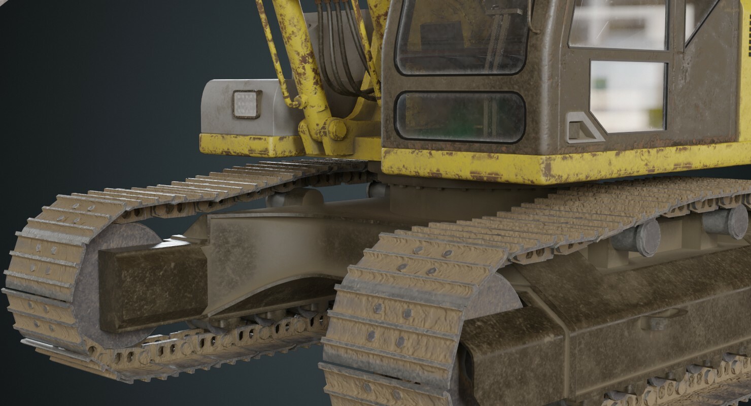 ArtStation - Excavator 1B | Game Assets