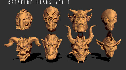 ArtStation - creature heads volume 1 | Resources