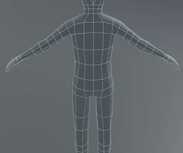 ArtStation - Boy Kid Body Base Mesh 3D Model 1000 Polygons | Game Assets