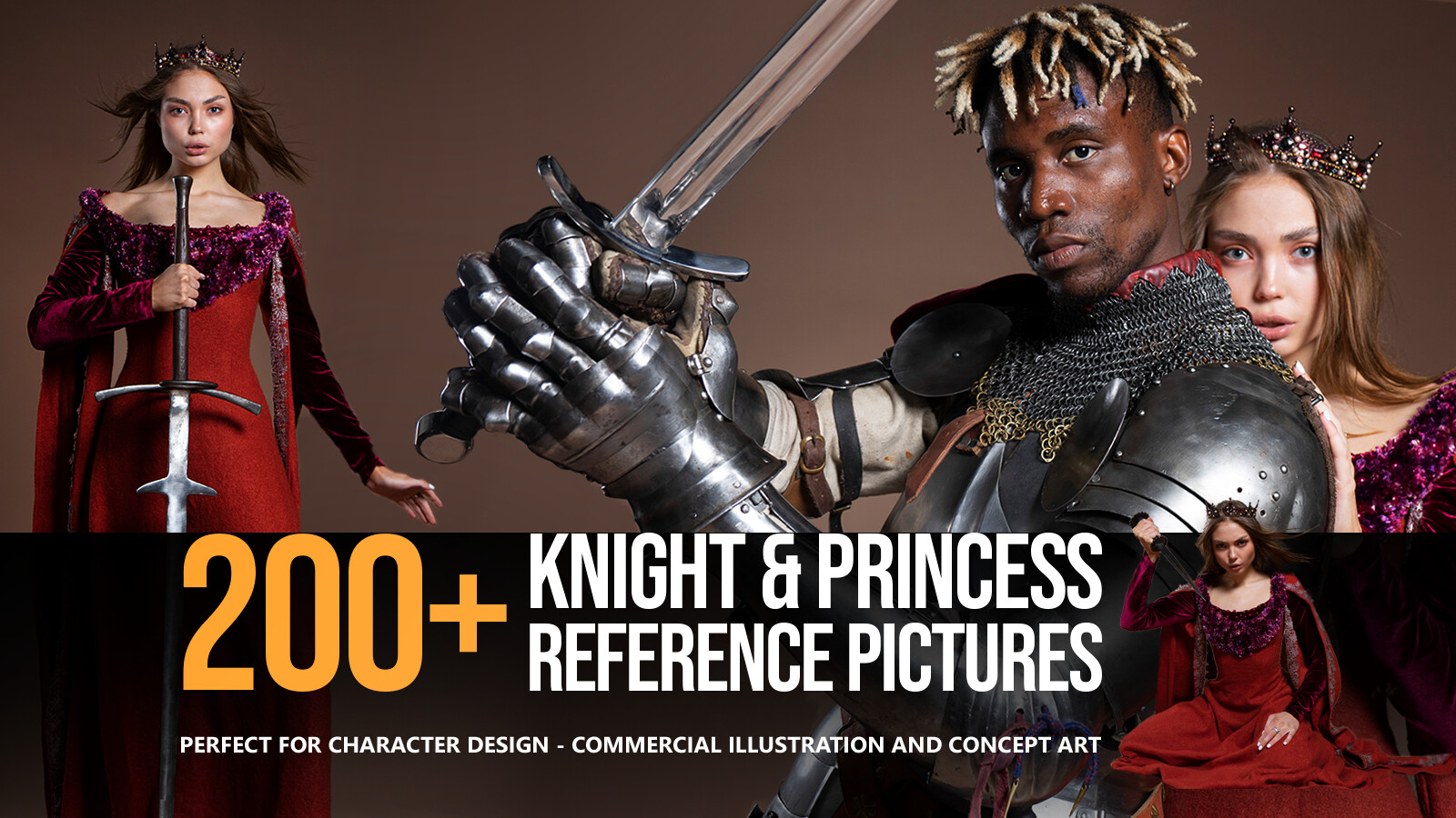 Grafit Studio - 200+ Knight and Princess Reference Pictures for Artists