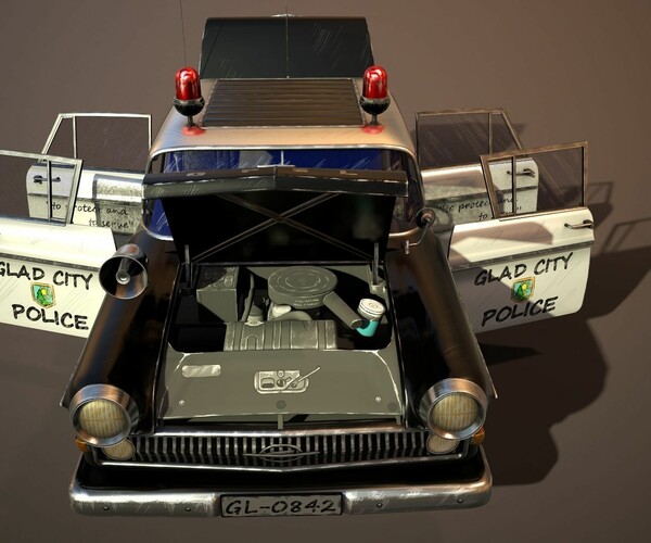 ArtStation - Police Car Stylized | Game Assets