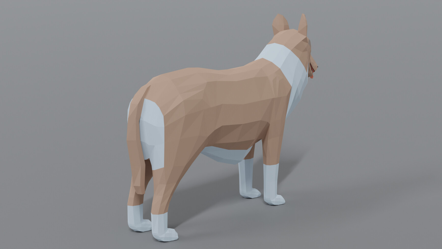 ArtStation - Low Poly Cartoon Rough Collie Dog | Game Assets