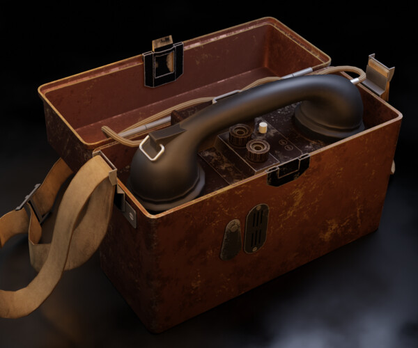 ArtStation - WW2 Military Telephone Low-poly | Game Assets