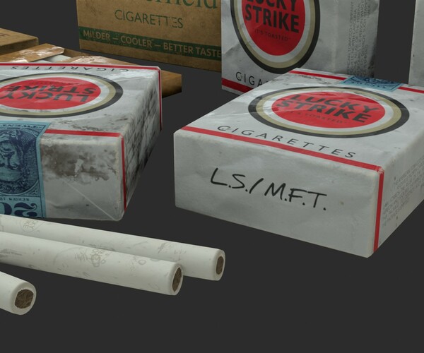 ArtStation - US Cigarettes WWII | Game Assets