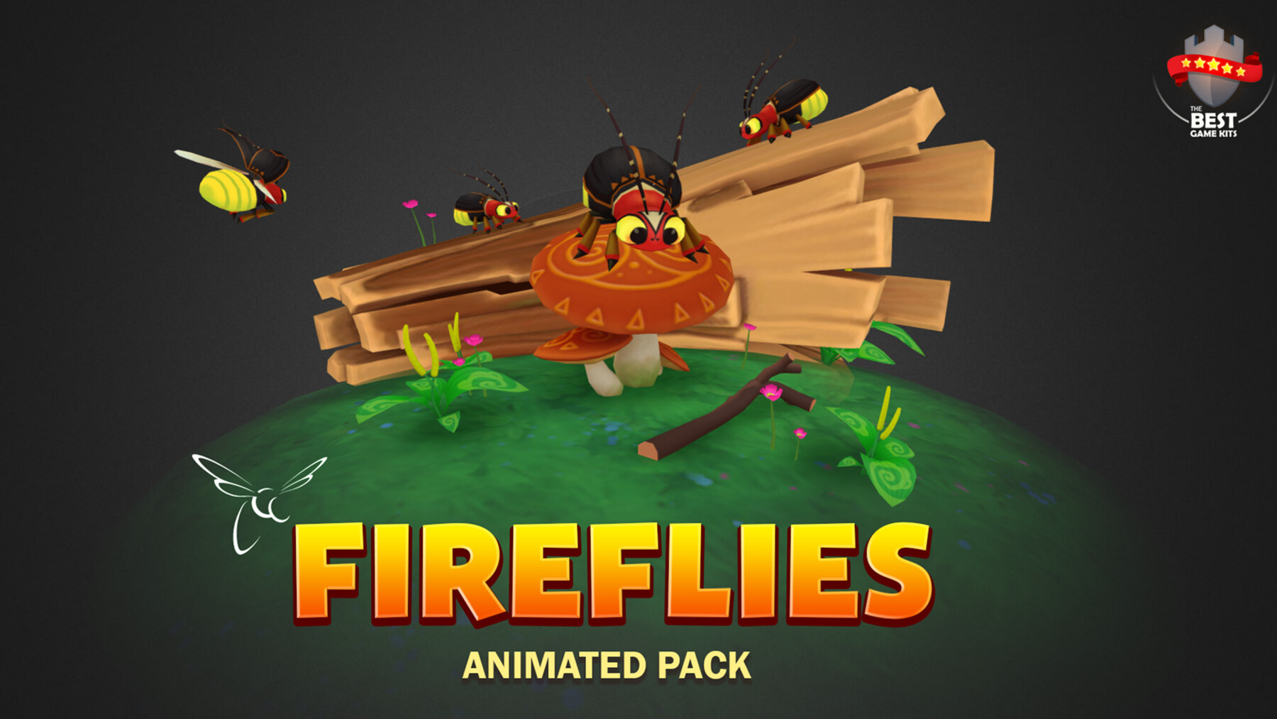 ArtStation - Fireflies animated pack | Game Assets