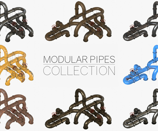 ArtStation - Pipes Modular Kit Collection | Game Assets
