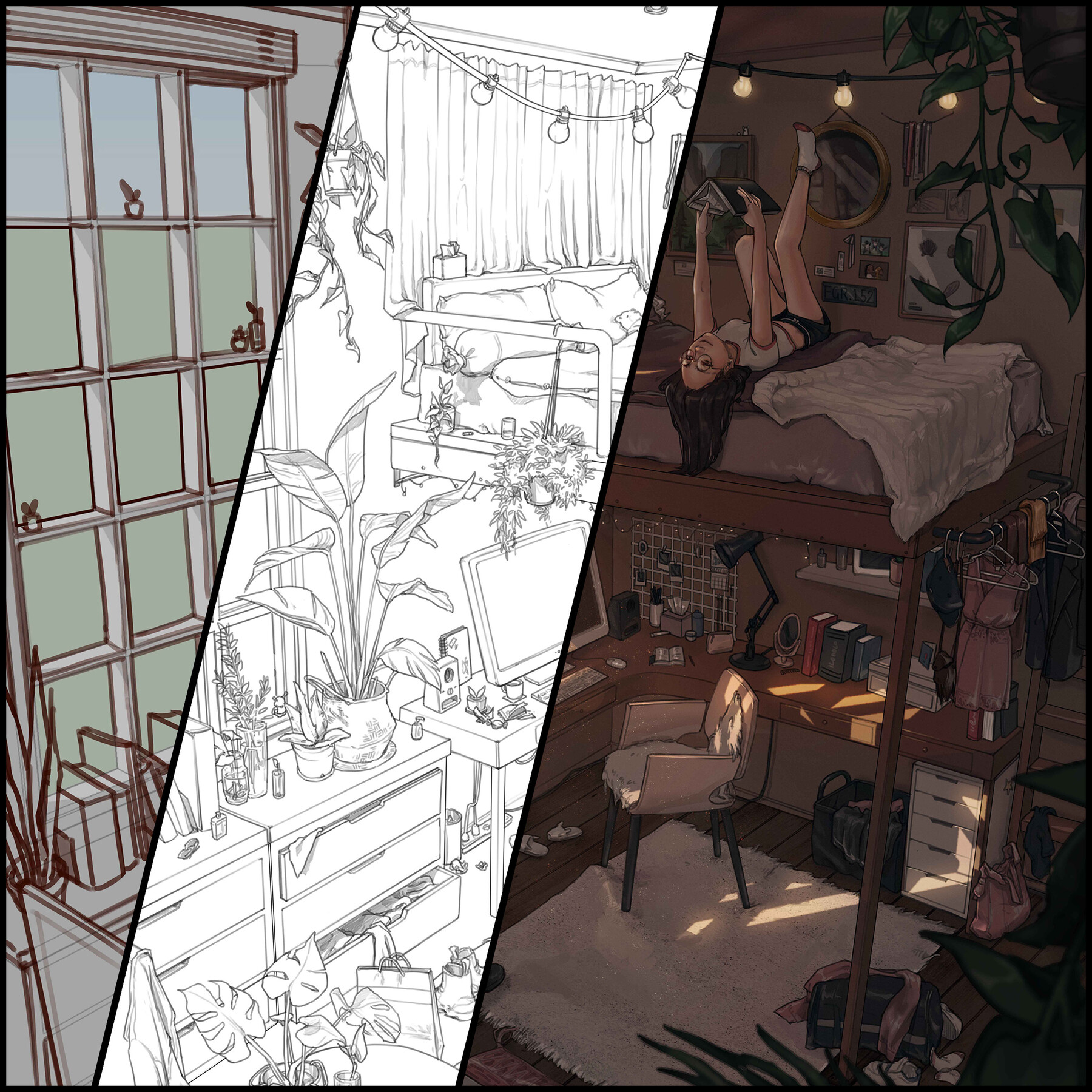 ArtStation - Bedroom Walkthrough | Tutorials