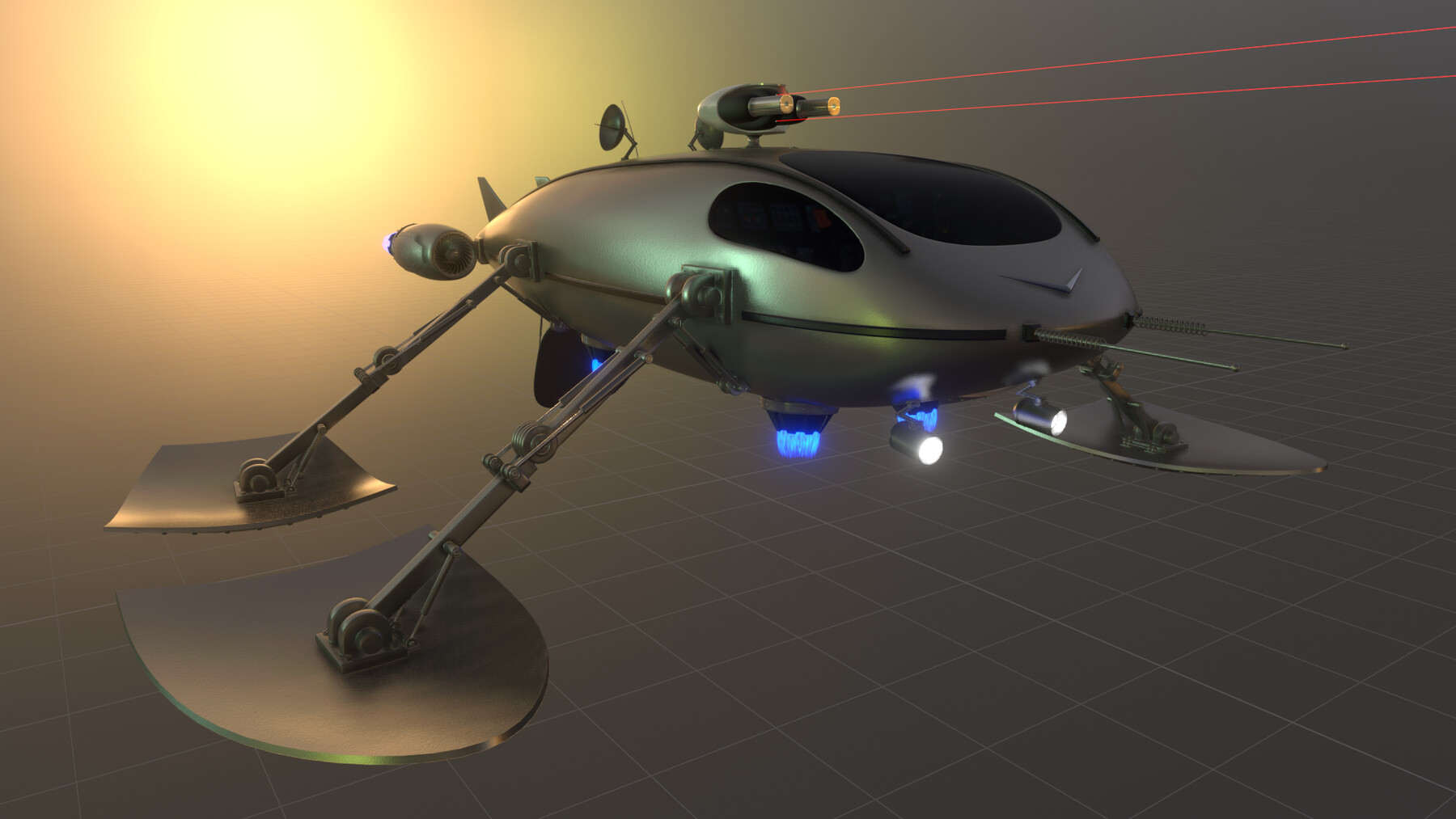 ArtStation - Spaceship Rigged Animated Sci-Fi Space Ship Vehicle ...