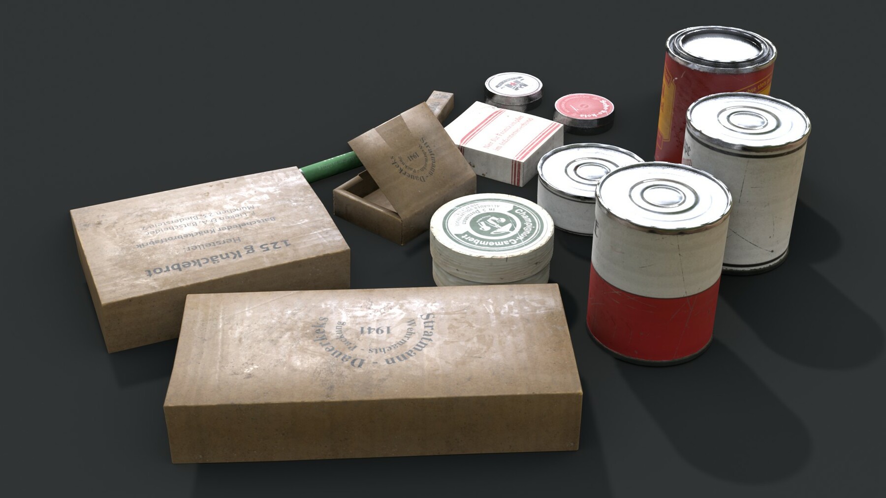 ArtStation - German Combat Ration WWII | Game Assets
