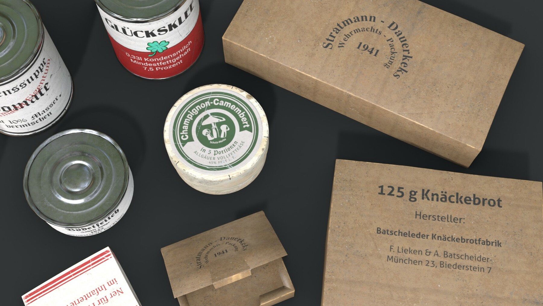 ArtStation - German Combat Ration WWII | Game Assets