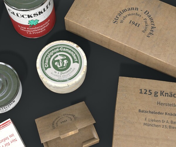 ArtStation - German Combat Ration WWII | Game Assets