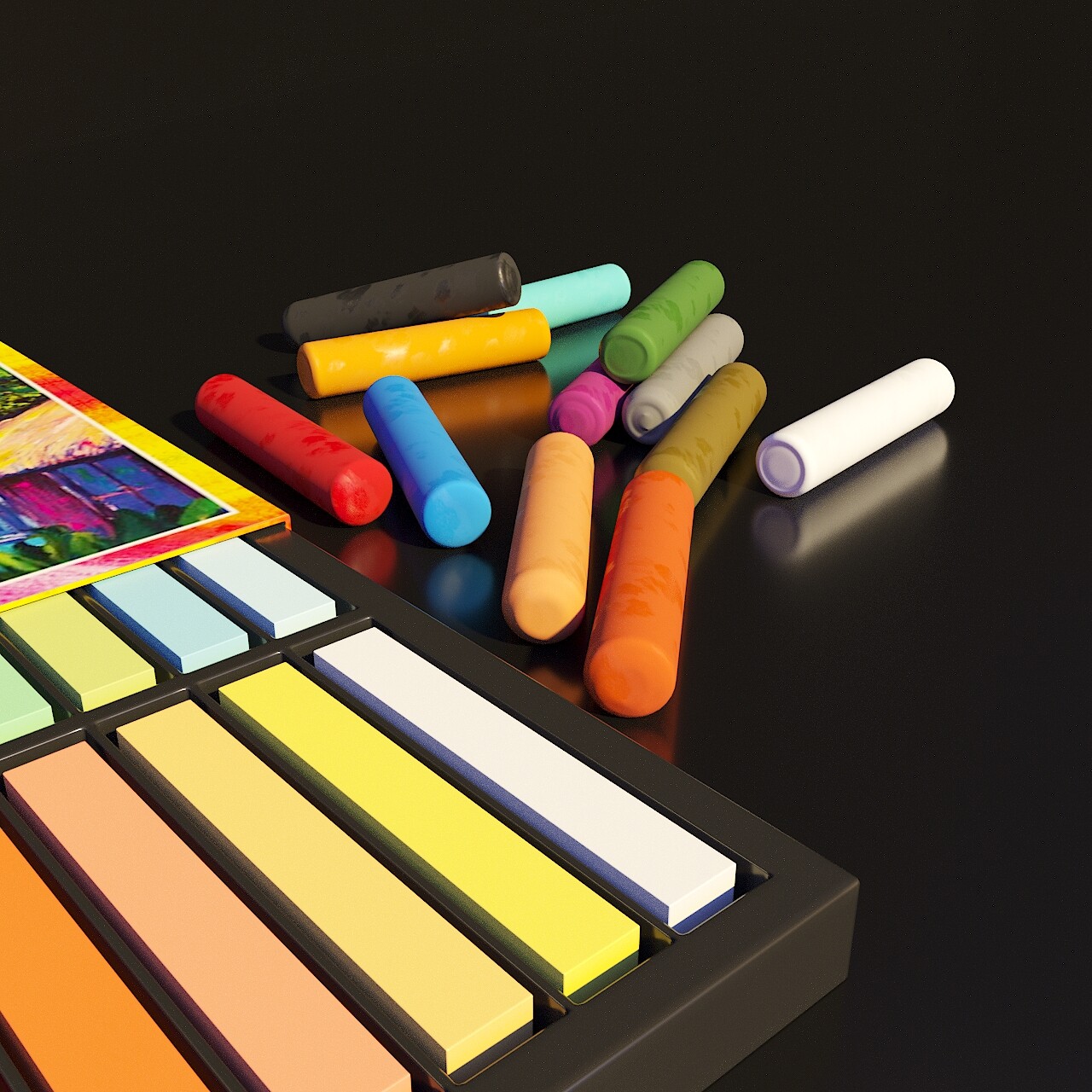 ArtStation - Artist Studio Pastels Set 190 11 | Resources
