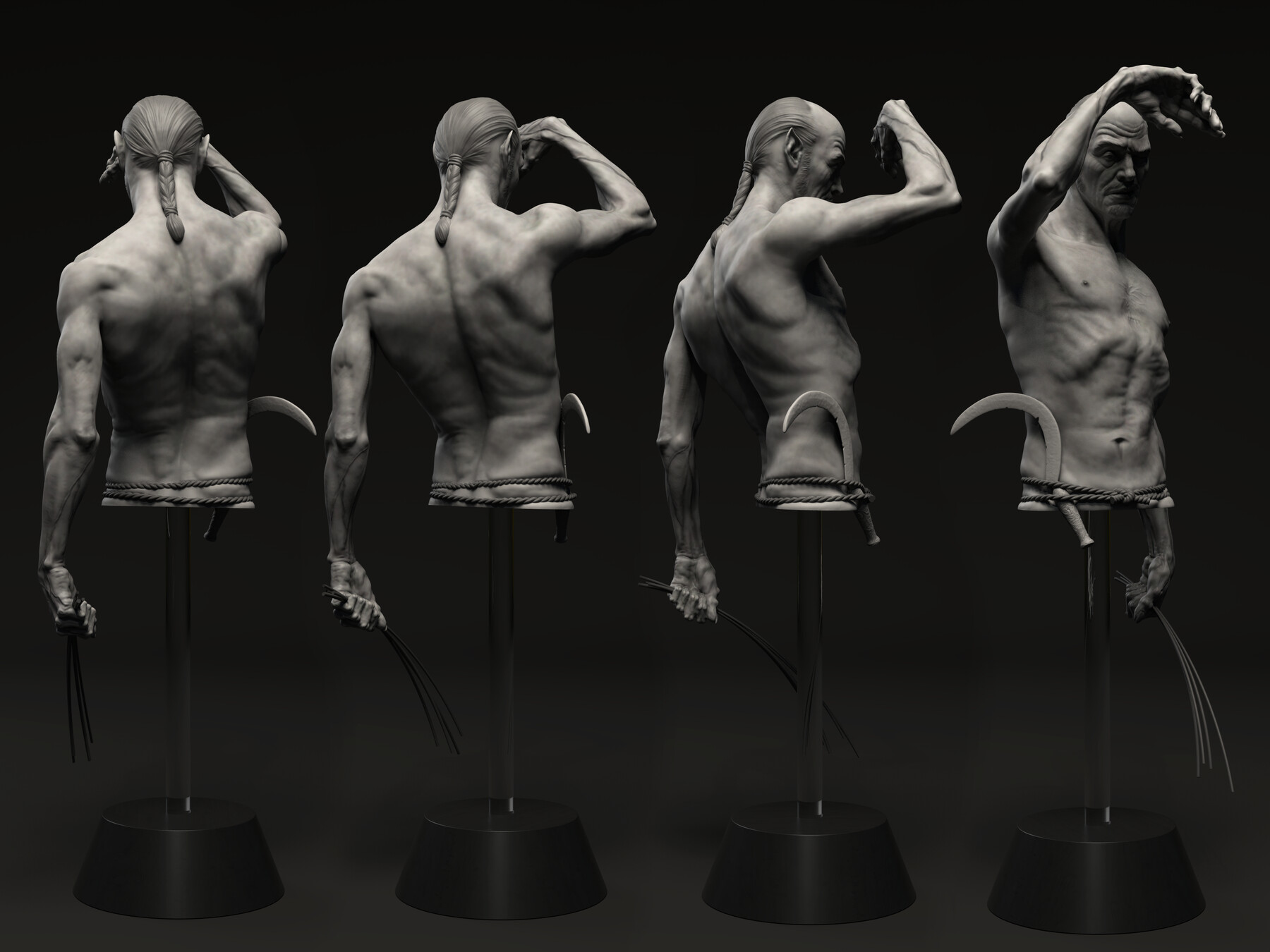 ArtStation - Old Man Elf Bust | Resources