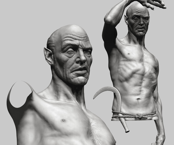 ArtStation - Old Man Elf Bust | Resources