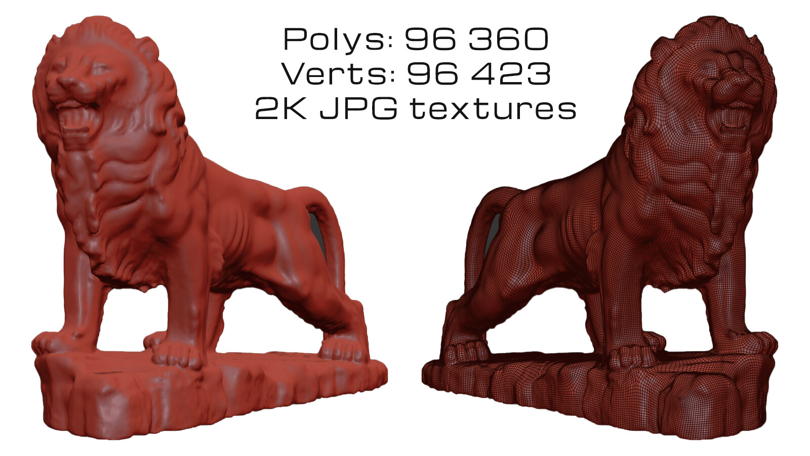 ArtStation - Lion statue | Resources