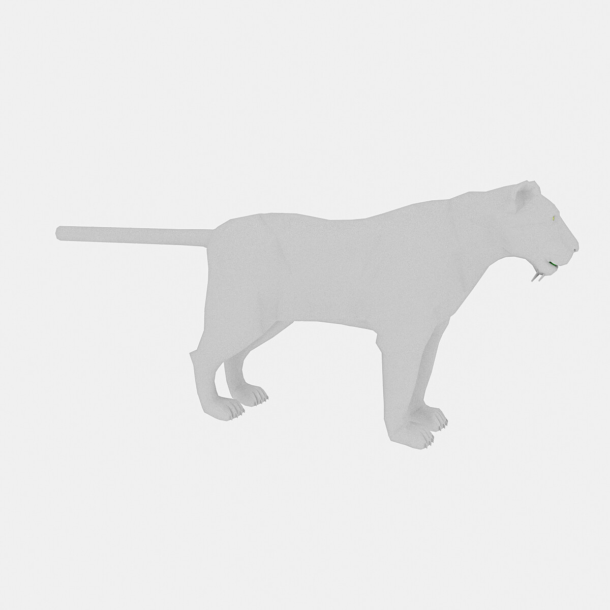 ArtStation - 3D model low poly tiger base model | Resources