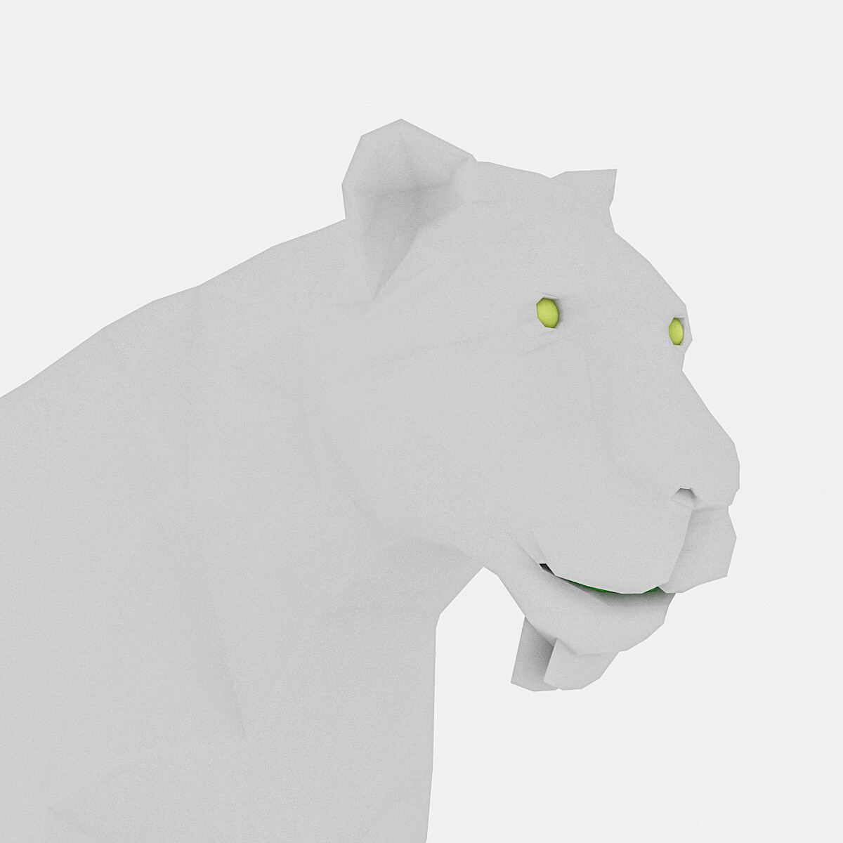 ArtStation - 3D model low poly tiger base model | Resources