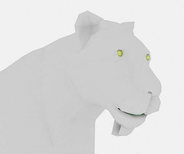 ArtStation - 3D model low poly tiger base model | Resources