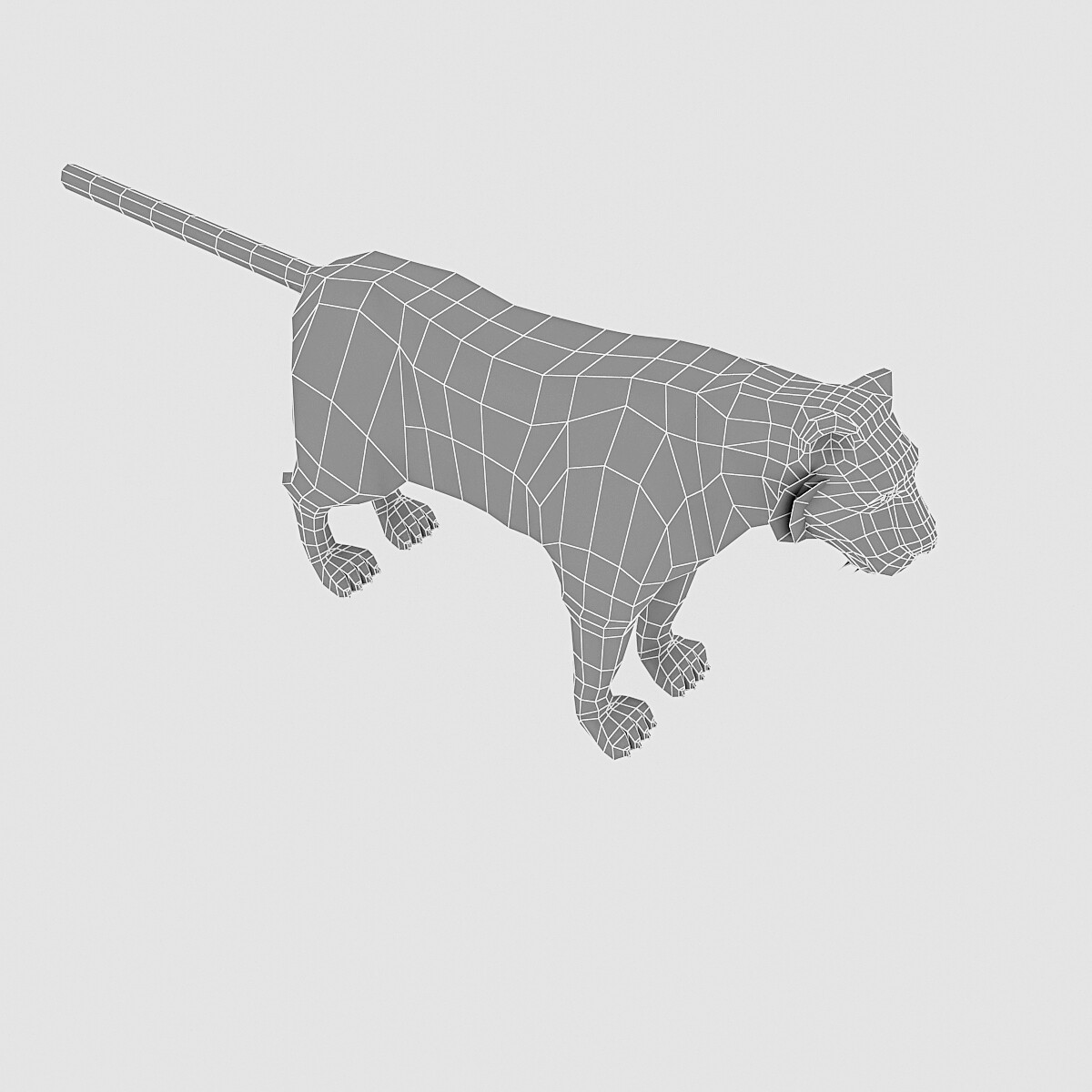 ArtStation - 3D model low poly tiger base model | Resources