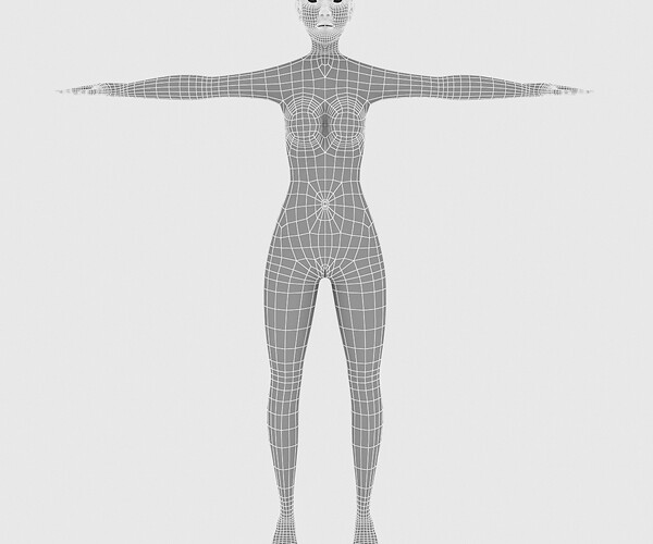 ArtStation - low poly female 3D model | Resources