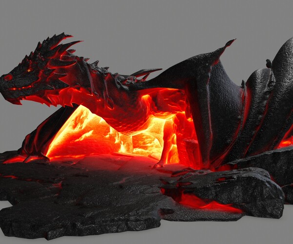 ArtStation - fire dragon | Game Assets