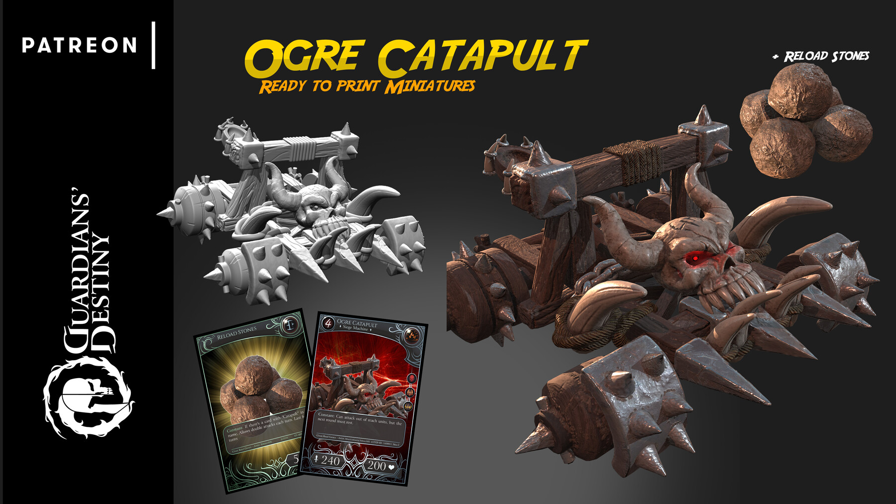 ArtStation - 3D Print - Ogre Catapult | Resources