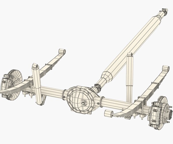 ArtStation - HEAVY DUTY AXLE AND DRIVESHAFT | Game Assets