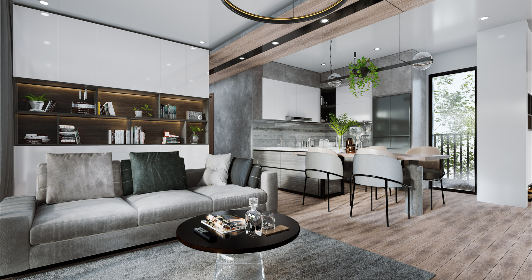 ArtStation - D5Render 1.7.1 Day Livingroom and kitchen in Realistic ...