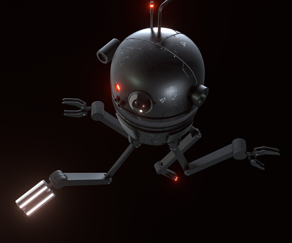 Artstation Sci Fi Robot Drone Creation In Blender Eevee Complete Tutorial Series Tutorials