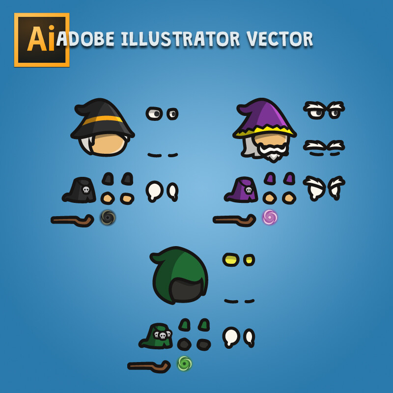 ArtStation - Wizard Tiny Style Character | Game Assets