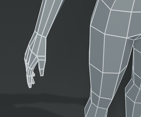 ArtStation - Superhero Muscular Female Body Base Mesh 3D Model 1000 ...