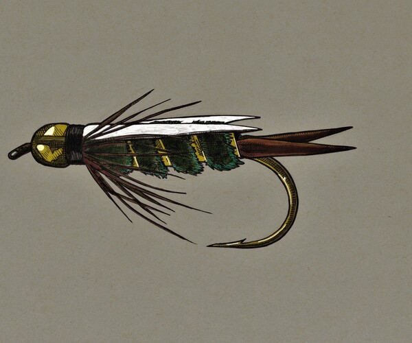 ArtStation - Prince Nymph fly pattern | Artworks