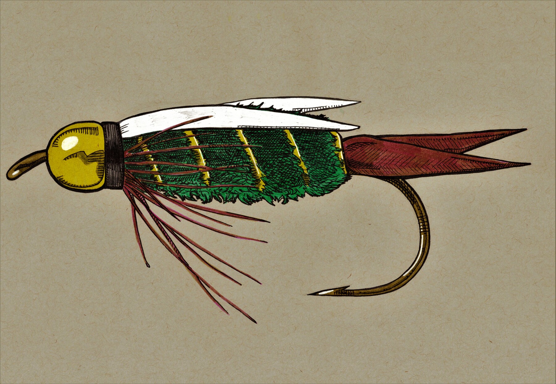 ArtStation - Prince Nymph II fly pattern | Artworks