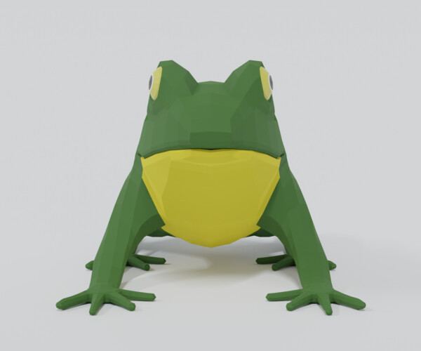 ArtStation - Low Poly Cartoon Frog | Game Assets