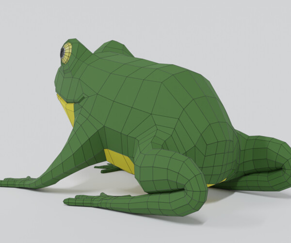 ArtStation - Low Poly Cartoon Frog | Game Assets