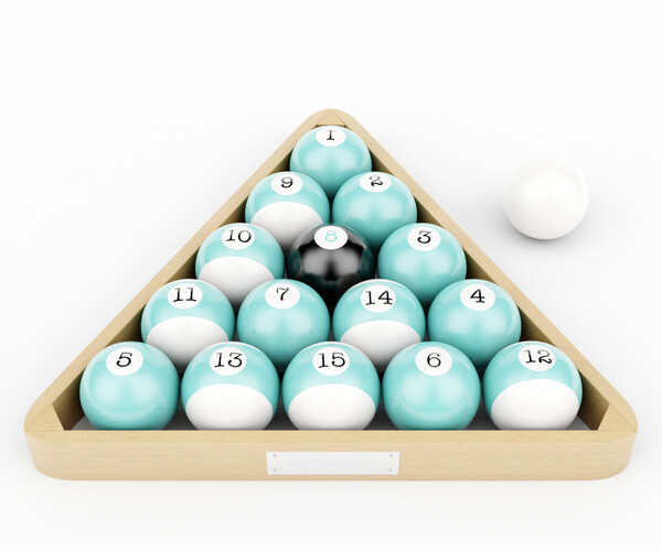 ArtStation - Wooden Pool Triangle and Ball Set | Resources