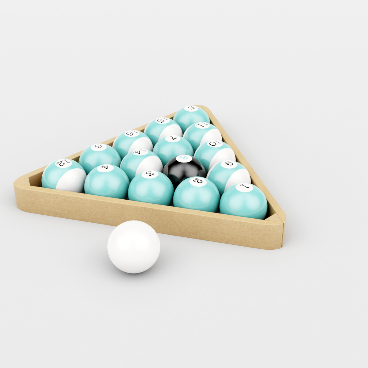 ArtStation - Wooden Pool Triangle and Ball Set | Resources