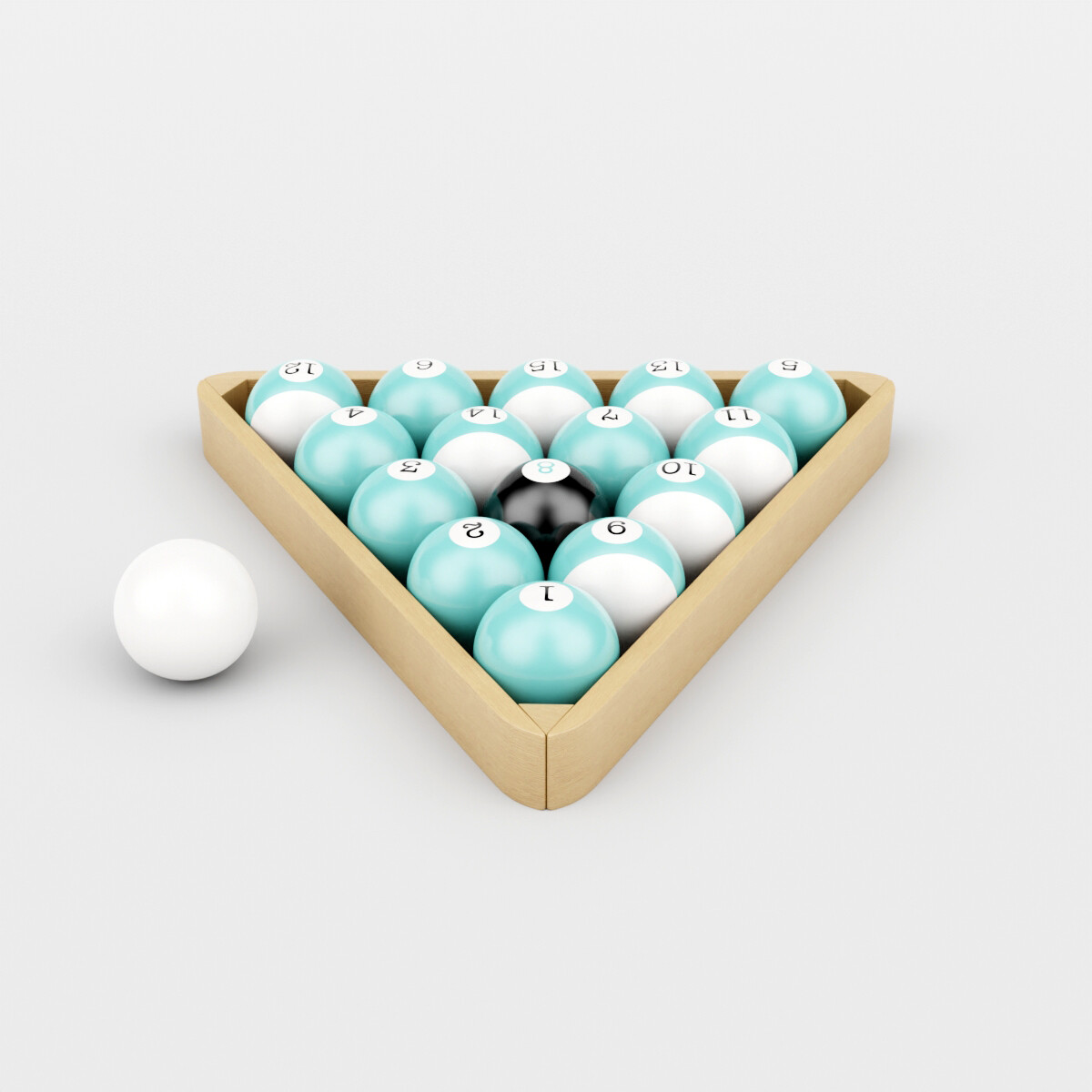 ArtStation - Wooden Pool Triangle and Ball Set | Resources