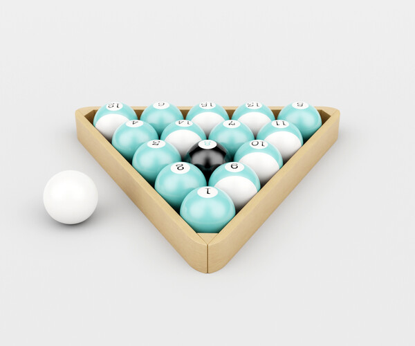 ArtStation - Wooden Pool Triangle and Ball Set | Resources