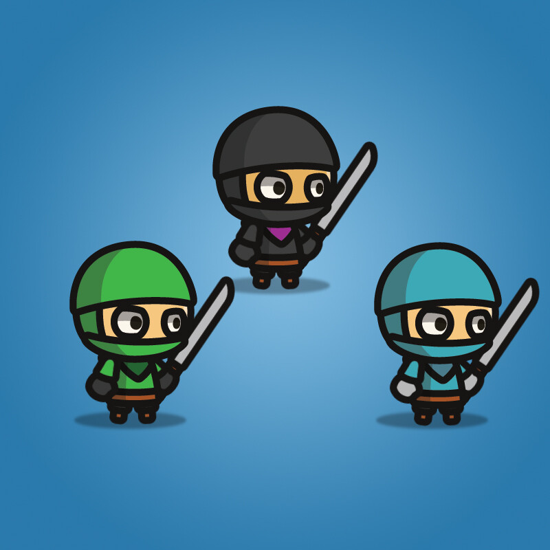 ArtStation - Ninja Tiny Style Character | Game Assets